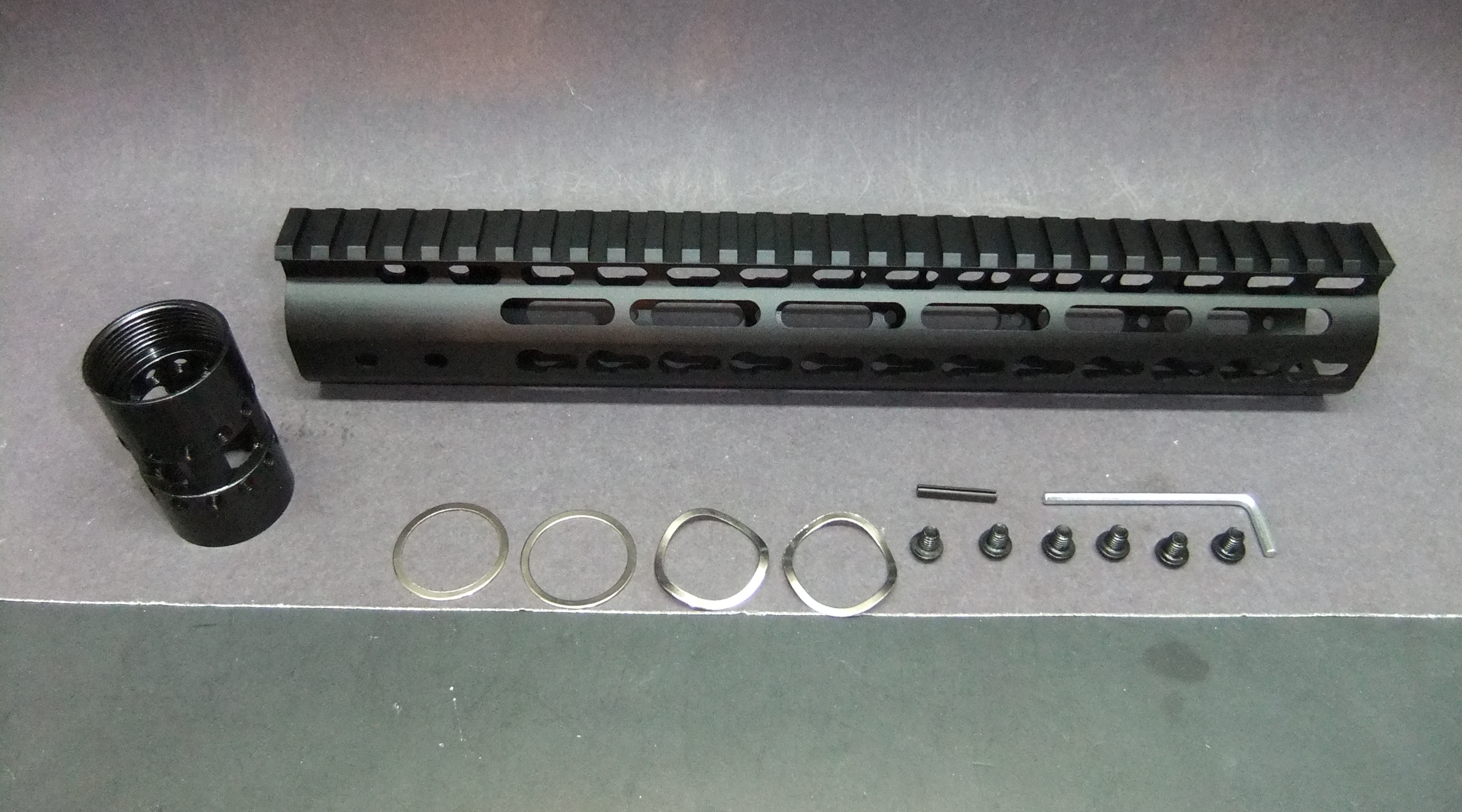 12″ Inch AR15 AR-15 AR Ultra Light Slim Aluminum BLACK KEYMOD Free ...