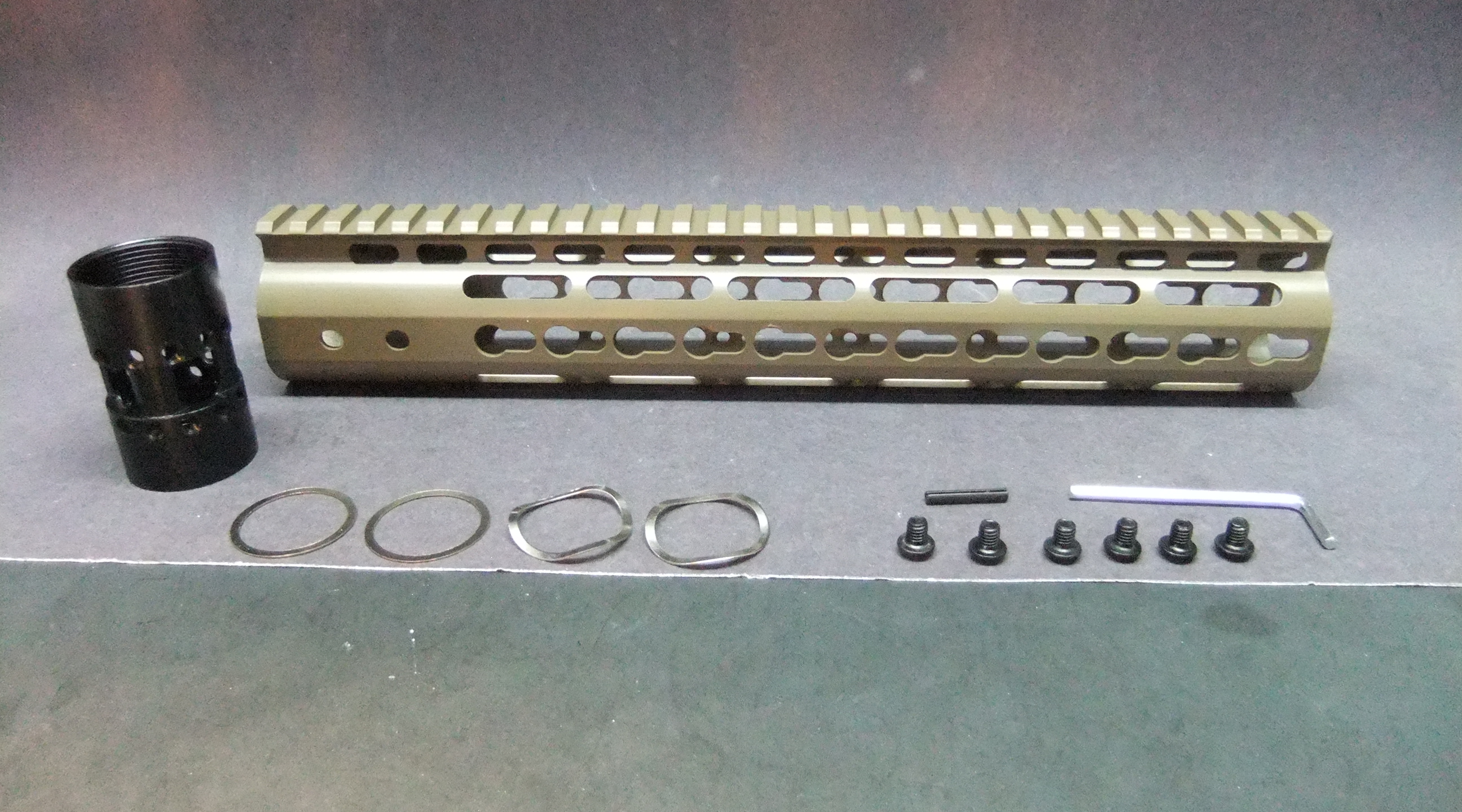 12″ Inch AR15 AR-15 AR Ultra Light Slim Hunting FDE Flat Dark Earth ...