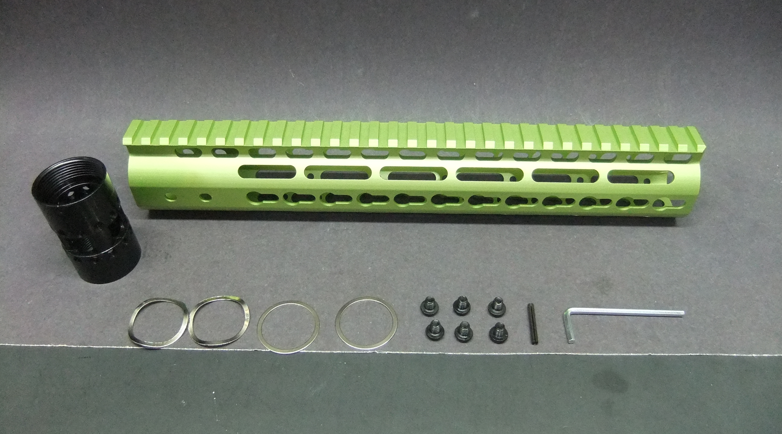 12″ Inch AR15 AR-15 Lightweight Slim TOXIC ZOMBIE GREEN Keymod Free ...