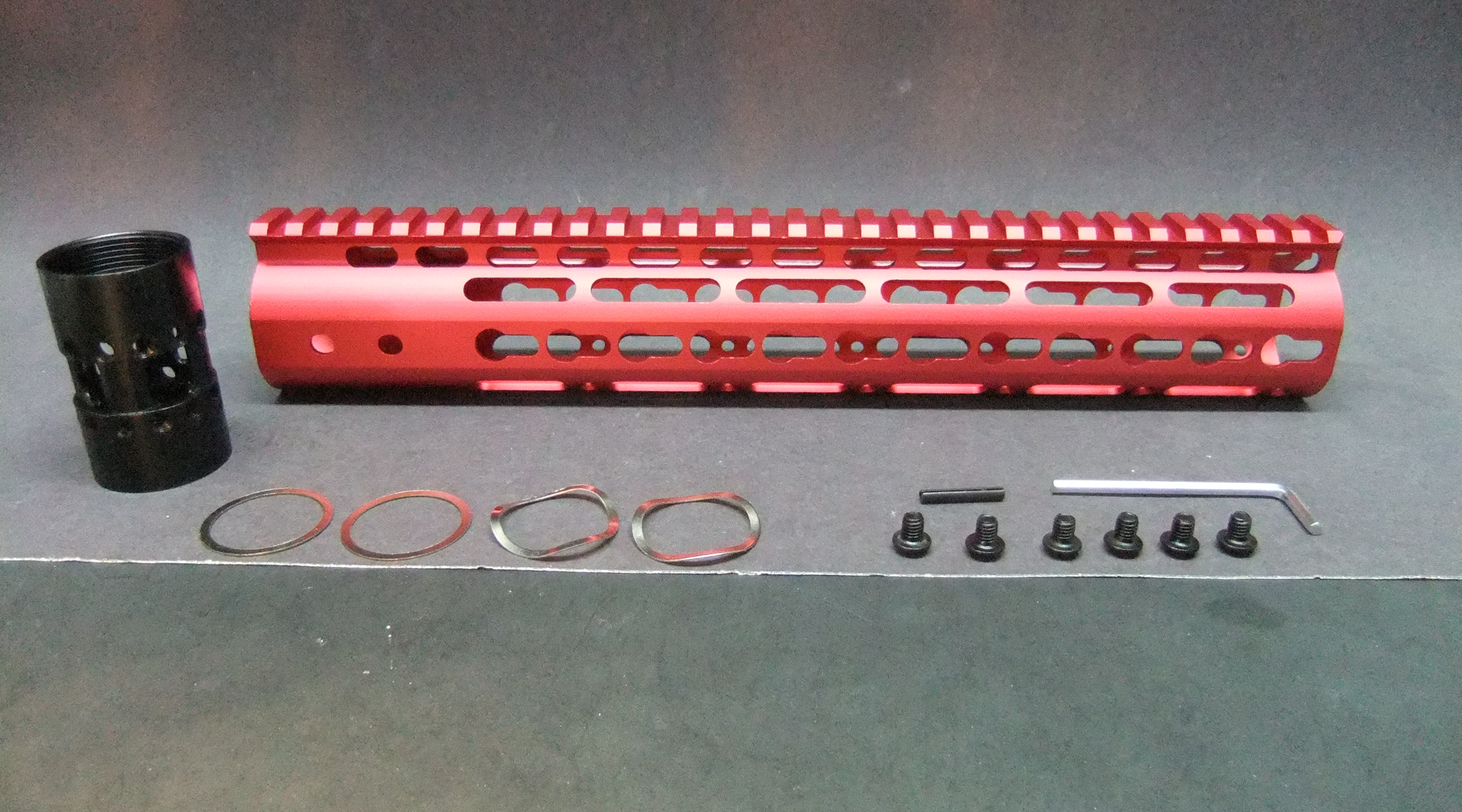 12″ Inch AR15 AR-15 AR Ultra Light Slim Hunting RED KEYMOD Free Float ...