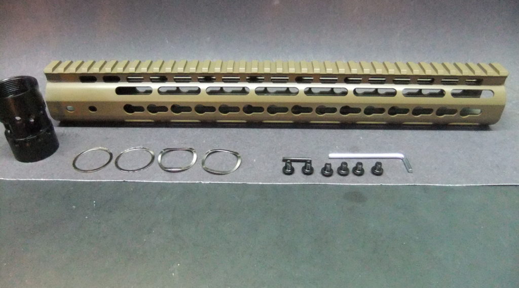 15" Inch AR15 AR-15 AR Ultra Light Slim FDE Flat Dark Earth Desert Tan ...