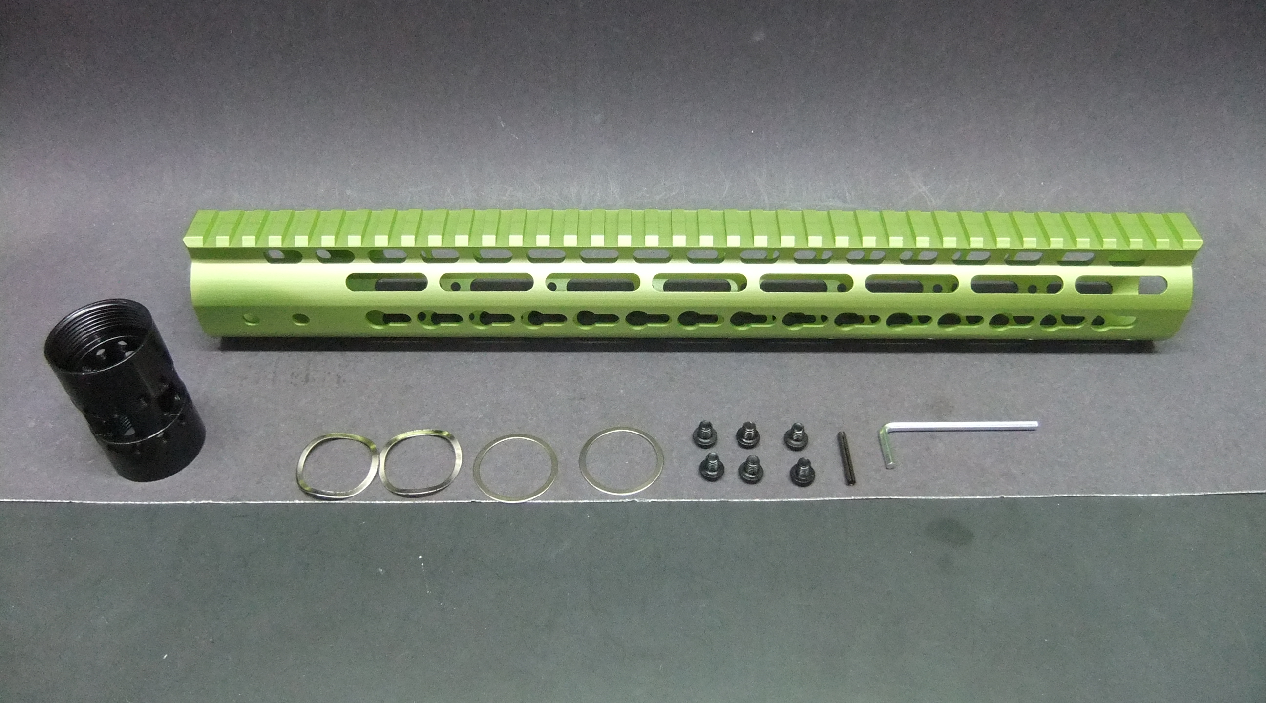 15″ Inch AR15 AR-15 Lightweight Slim TOXIC ZOMBIE GREEN Keymod ...