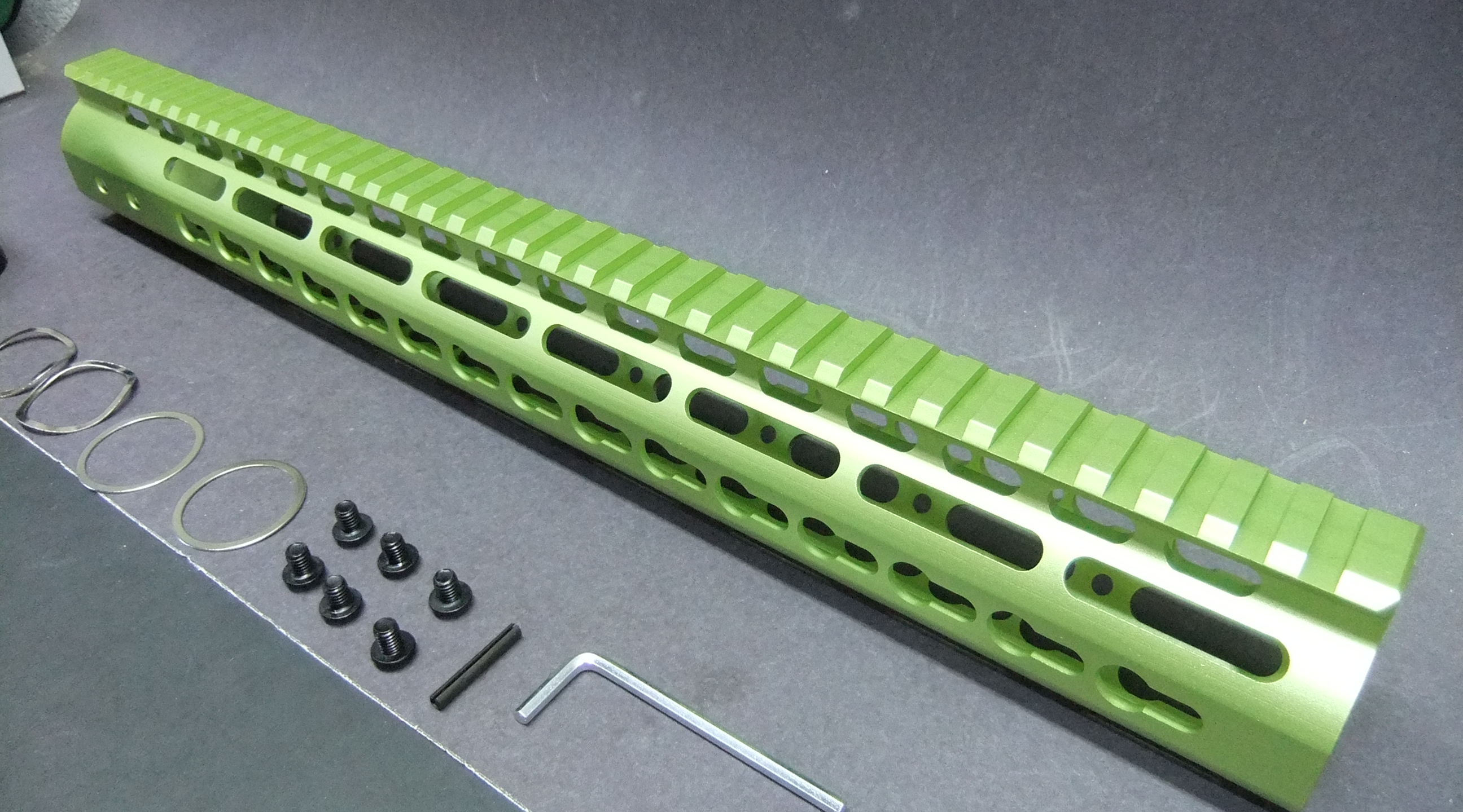 15″ Inch AR15 AR-15 Lightweight Slim TOXIC ZOMBIE GREEN Keymod ...