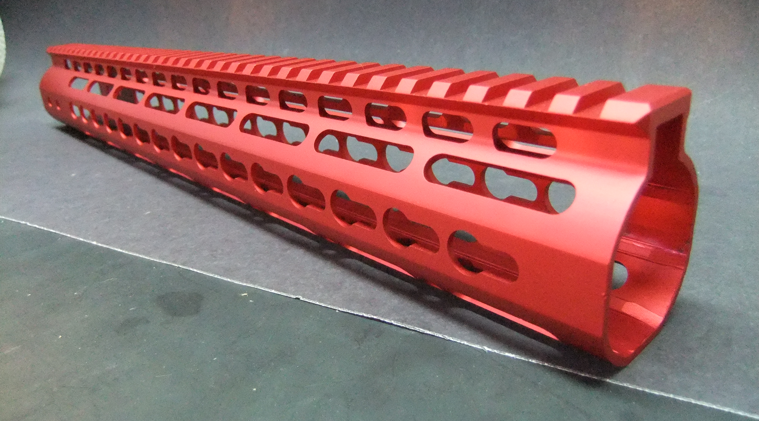 15″ Inch AR15 AR-15 AR Ultra Light Slim Anodized RED KEYMOD Free Float ...