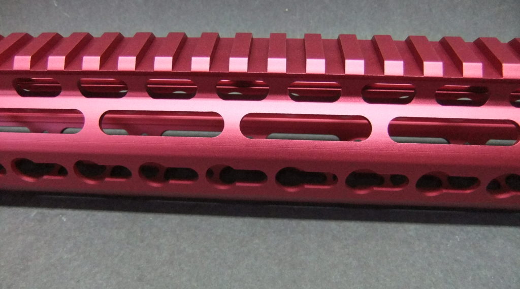 15" Inch AR15 AR-15 AR Ultra Light Slim Anodized ROSE RED KEYMOD Free ...
