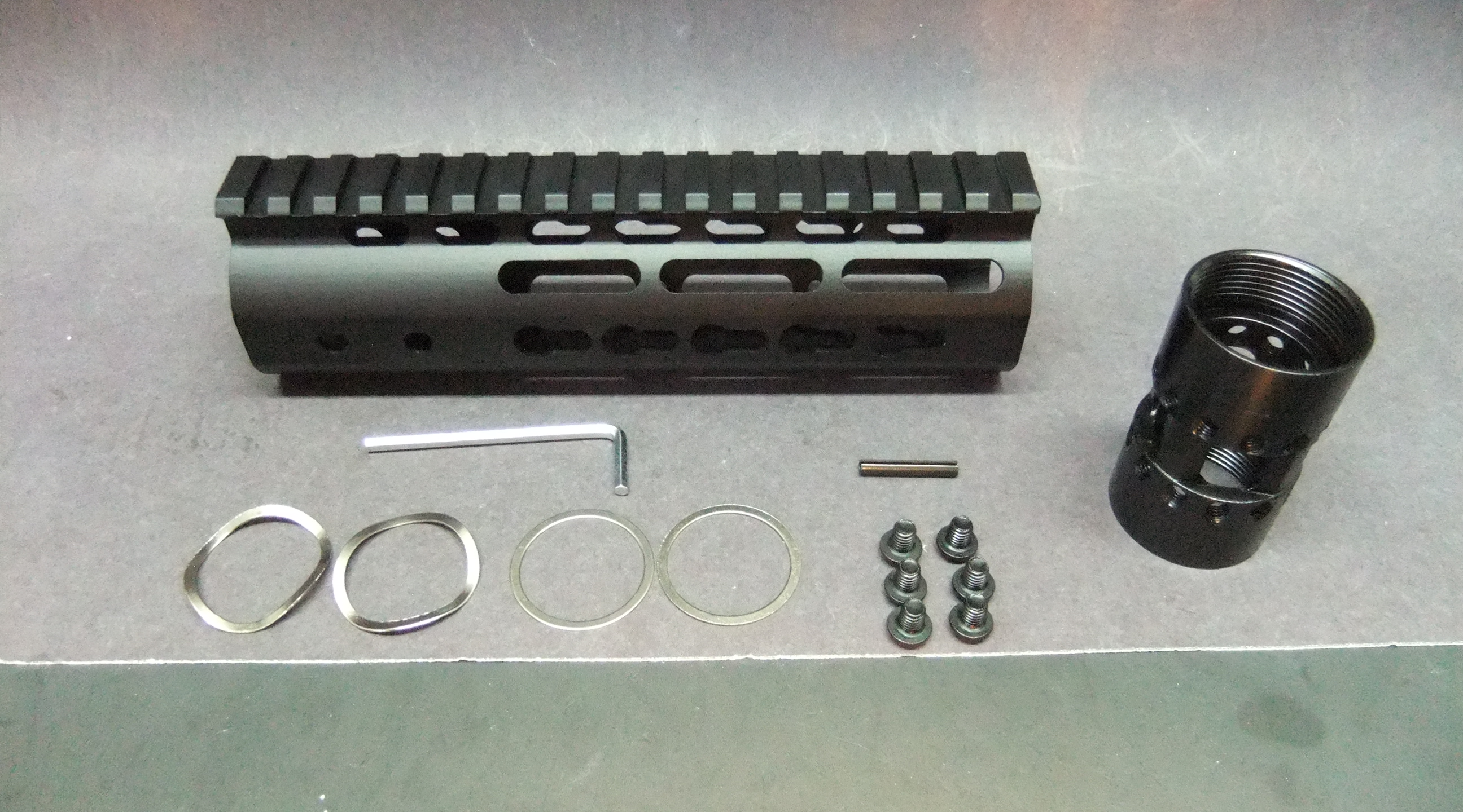 7″ Inch AR15 AR-15 AR Ultra Light 8.1oz Slim BLACK KEYMOD Free Float ...