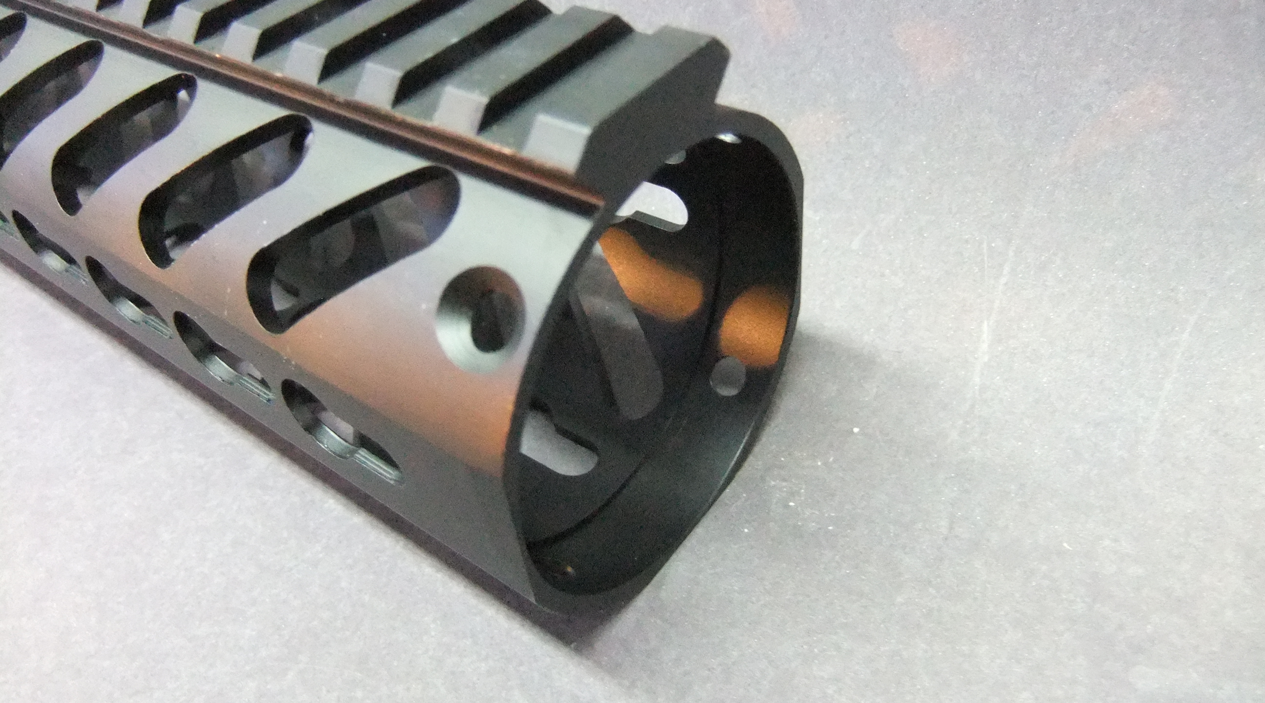 16″ Inch BLACK Anodized KEYMOD Free Float Handguard Fore Grip Rail ...