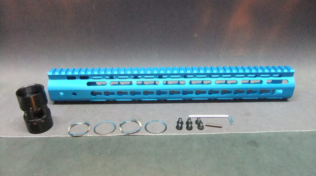 15" Inch AR15 AR9 Ultra Light Slim Anodized LE Police Turquoise BLUE ...