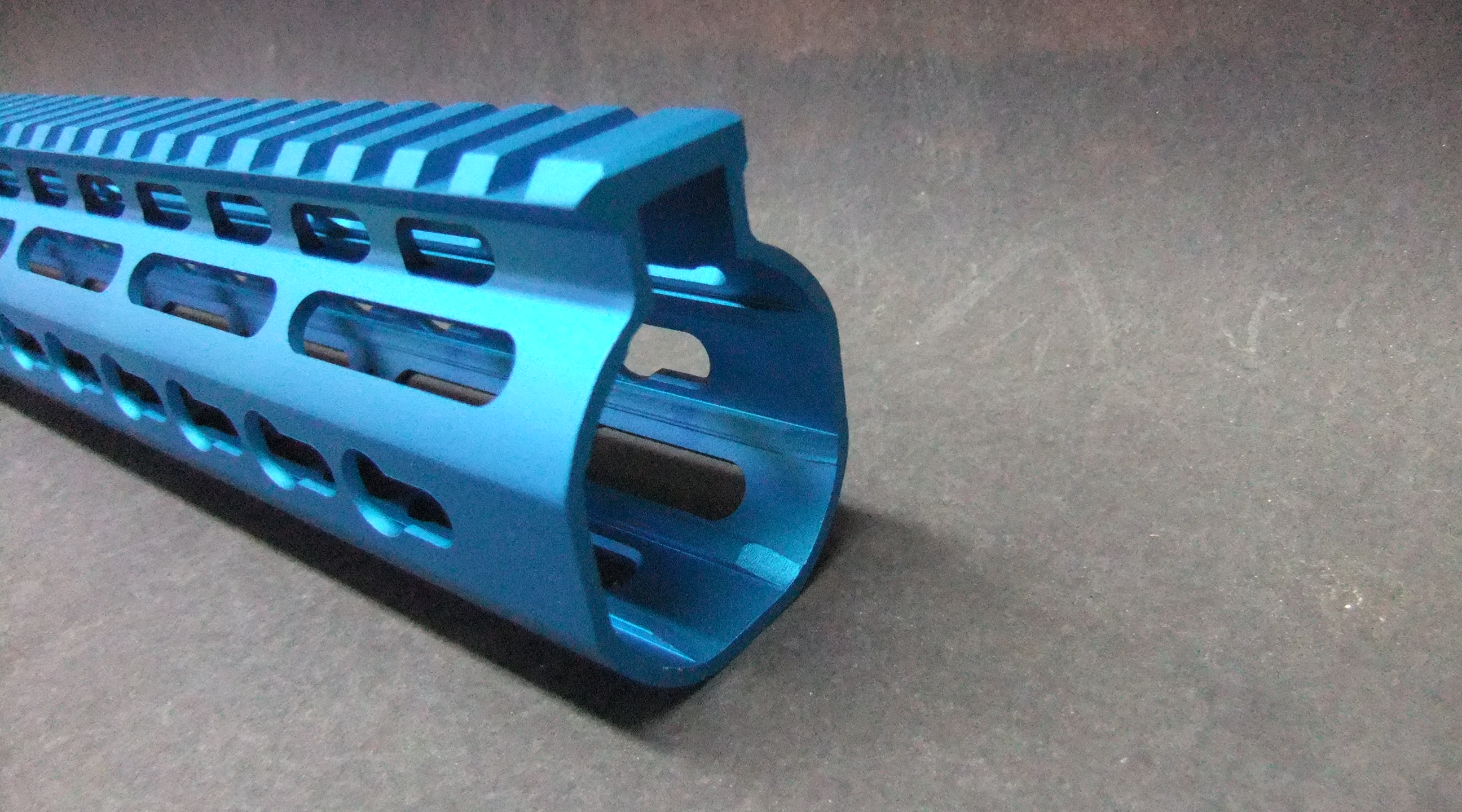 7″ Inch AR15 AR-15 AR Ultra Light Slim Anodized LE BLUE KEYMOD Free ...