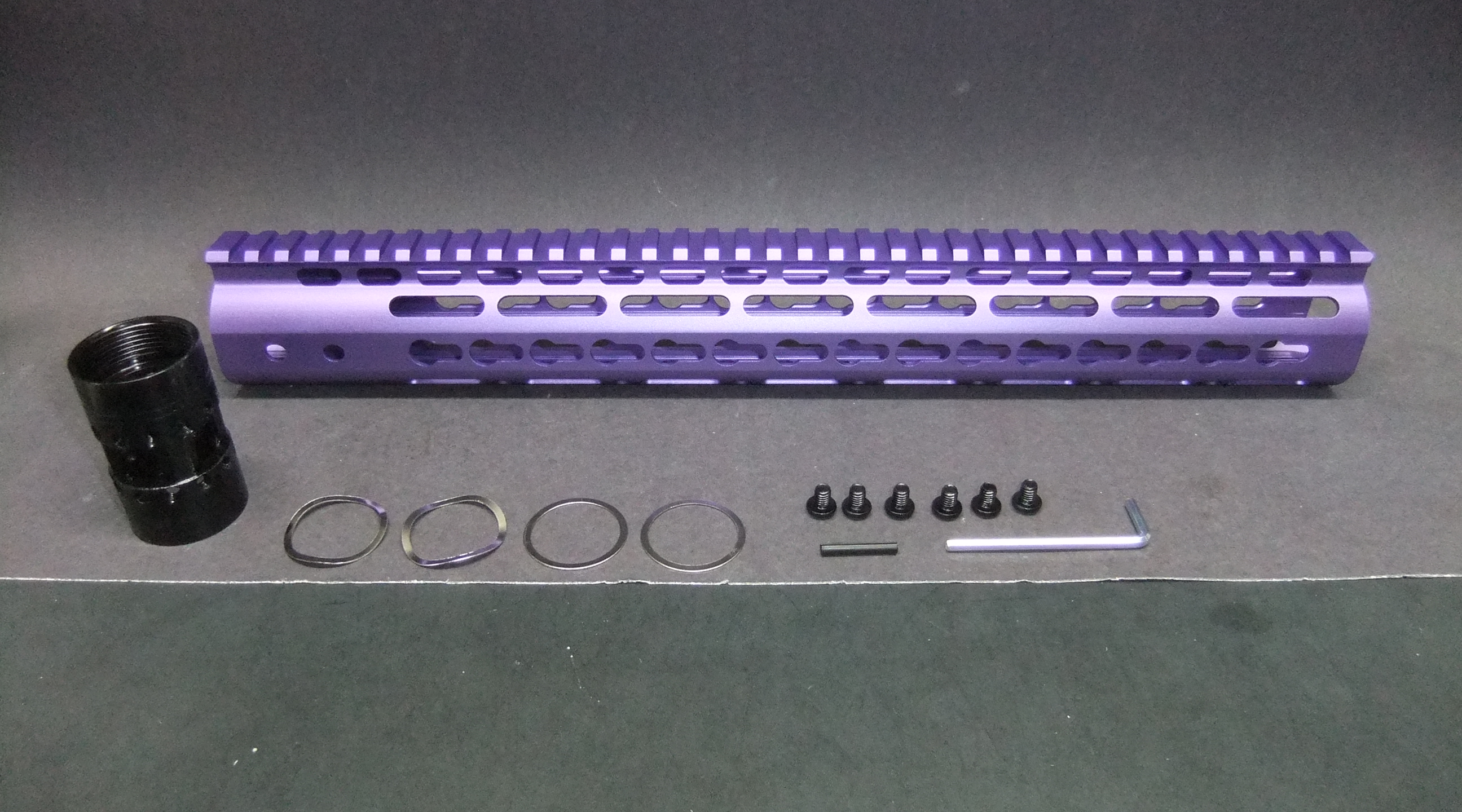 15″ Inch AR15 AR-15 AR Ultra Light Slim Anodized PURPLE KEYMOD Free ...