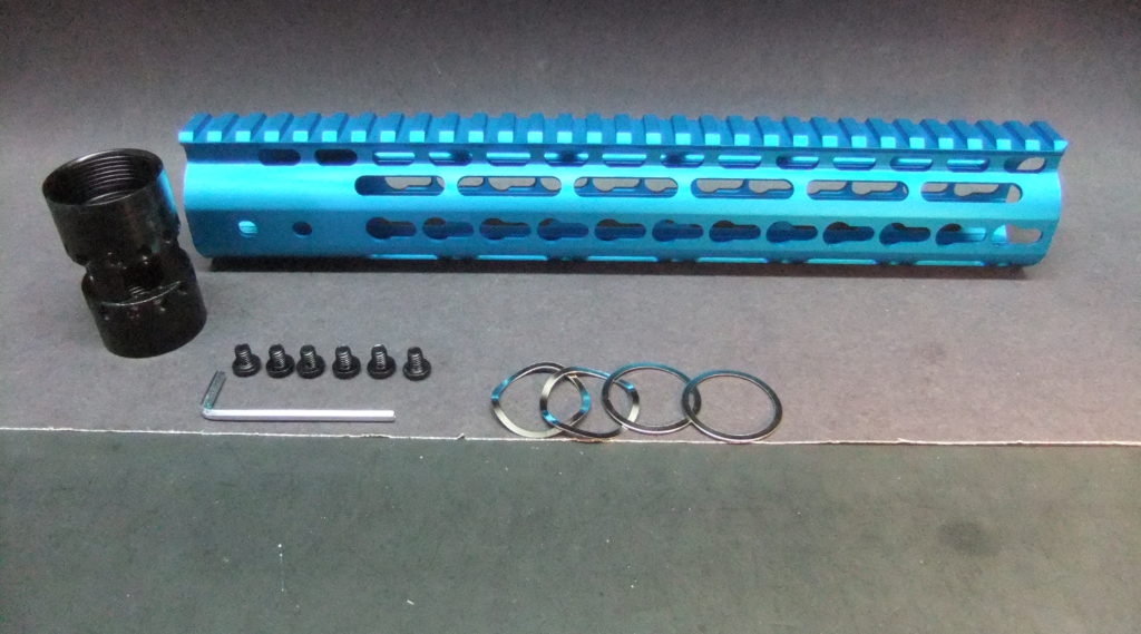12" Inch AR15 AR-15 AR Ultra Light Slim Anodized LE Police BLUE KEYMOD ...