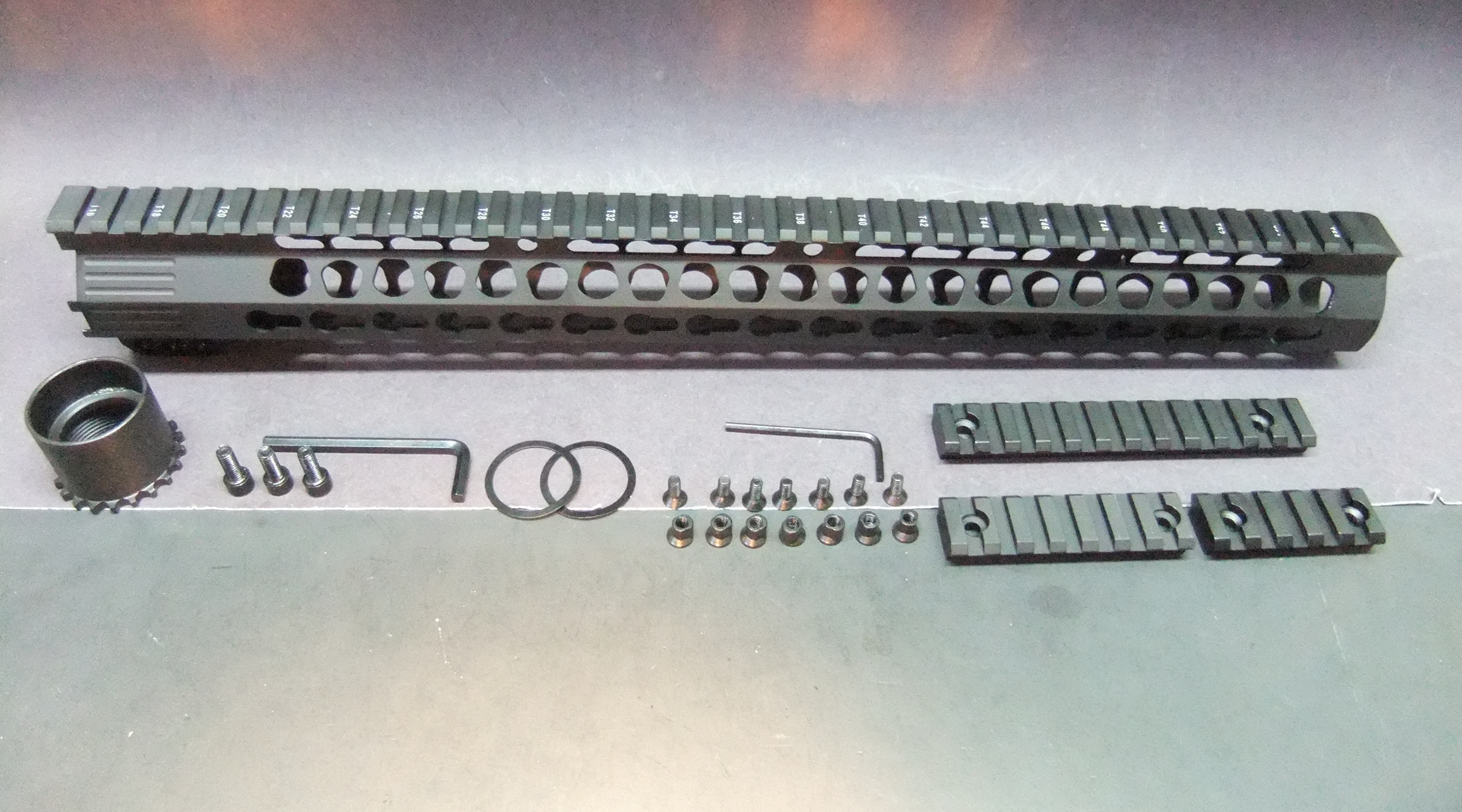 17″ Inch AR15 Ultra Light Weight Slim Keymod Anodized Free Float ...