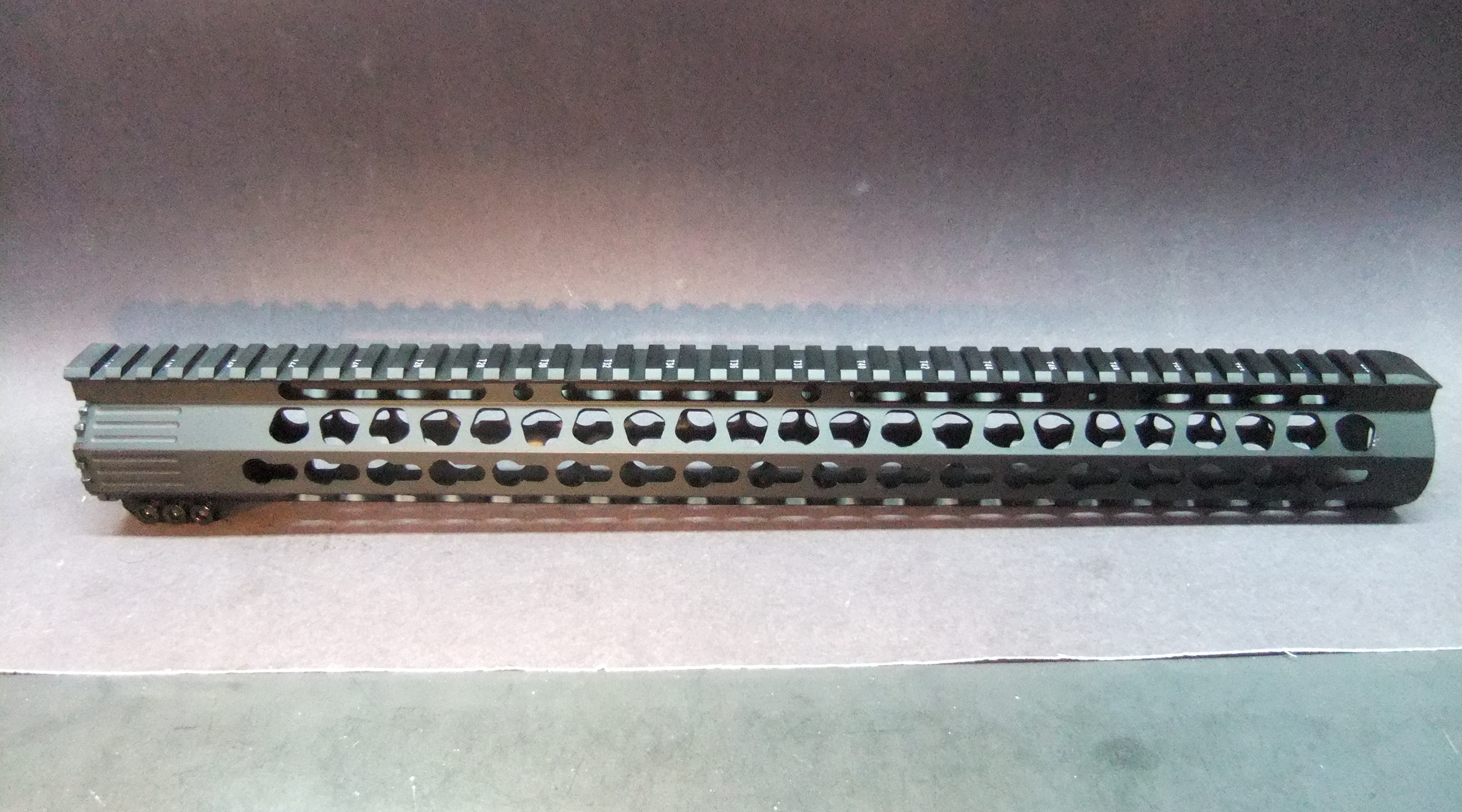 17″ AR15 AR Clamp Style Slim Keymod Anodized Free Float Handguard ...