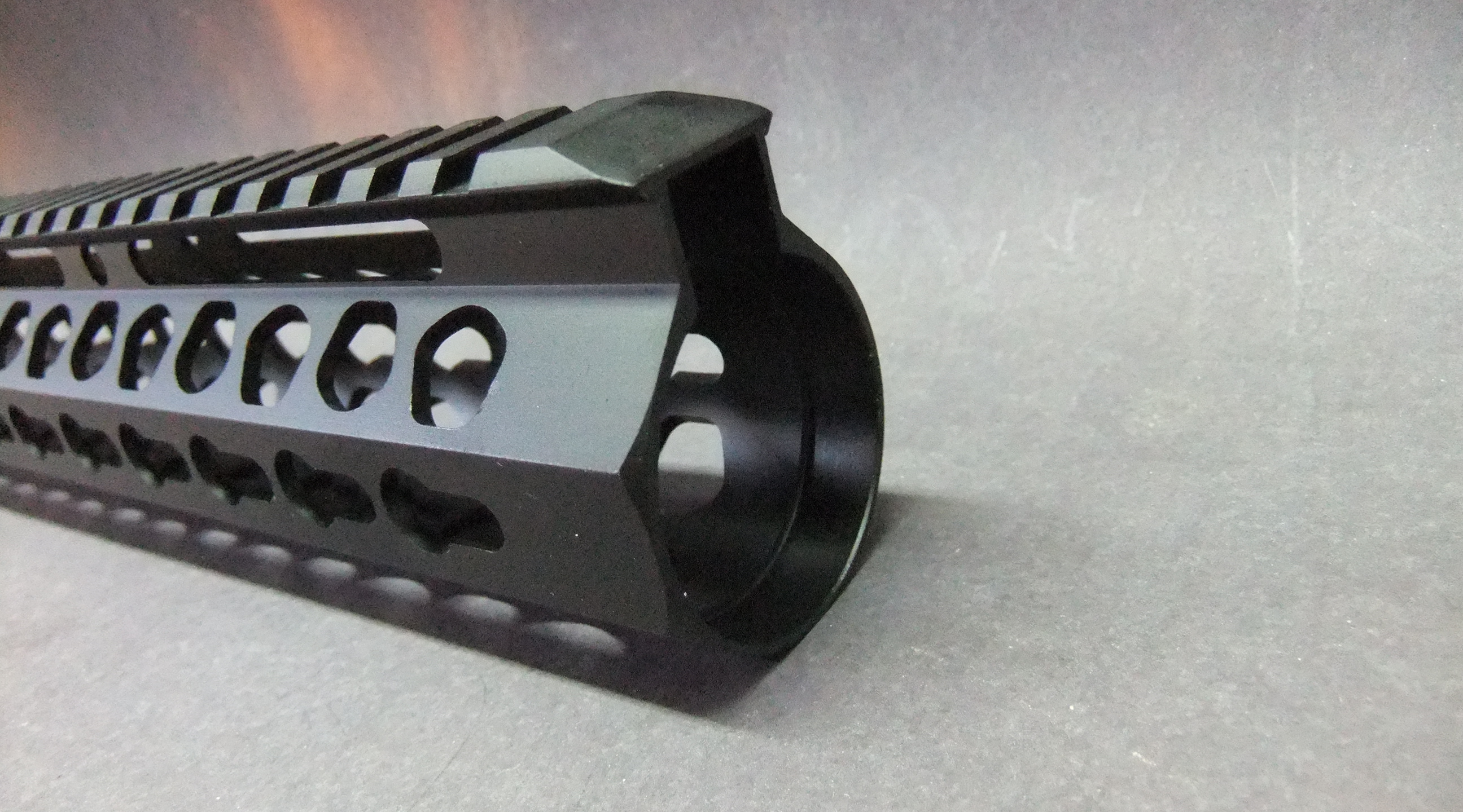 17″ AR15 AR Clamp Style Slim Keymod Anodized Free Float Handguard ...