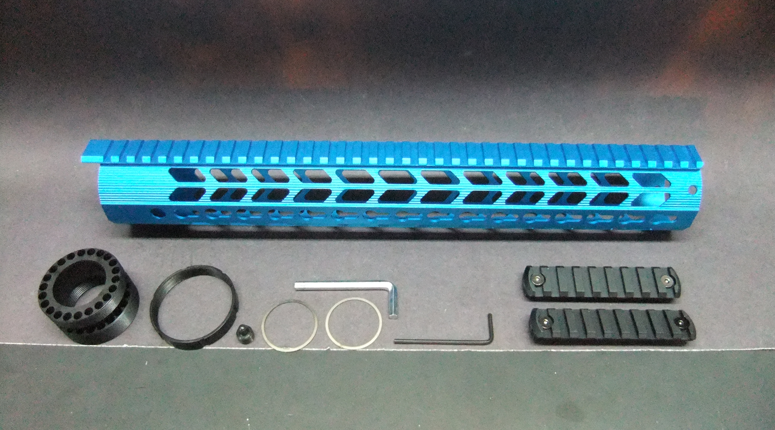 15″ Inch .308 7.62 AR10 AR-10 Ultra Light Blue KEYMOD Low Profile Free ...