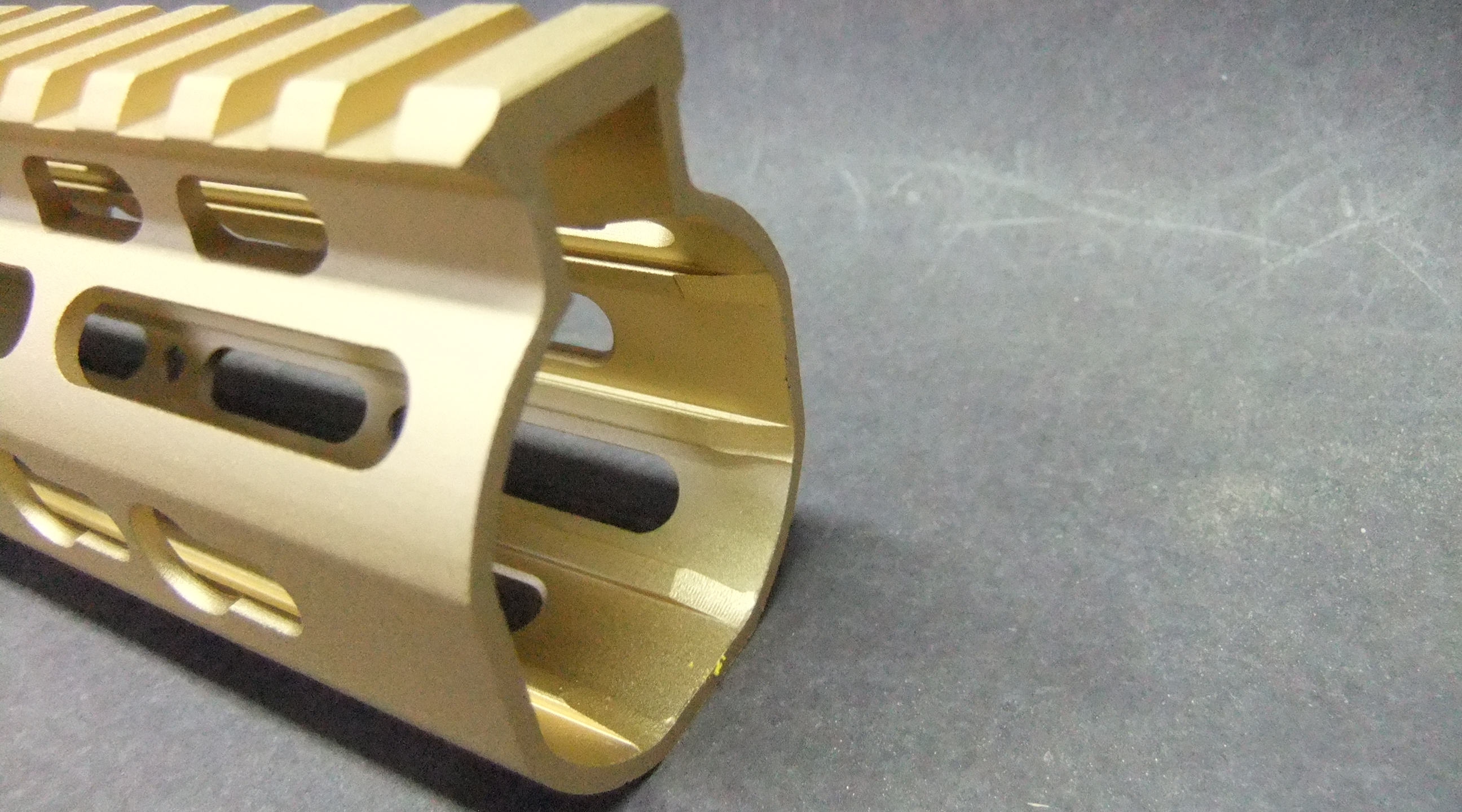 12″ Inch AR15 AR Ultra Light Slim TRUMP GOLD Anodized KEYMOD Free Float ...