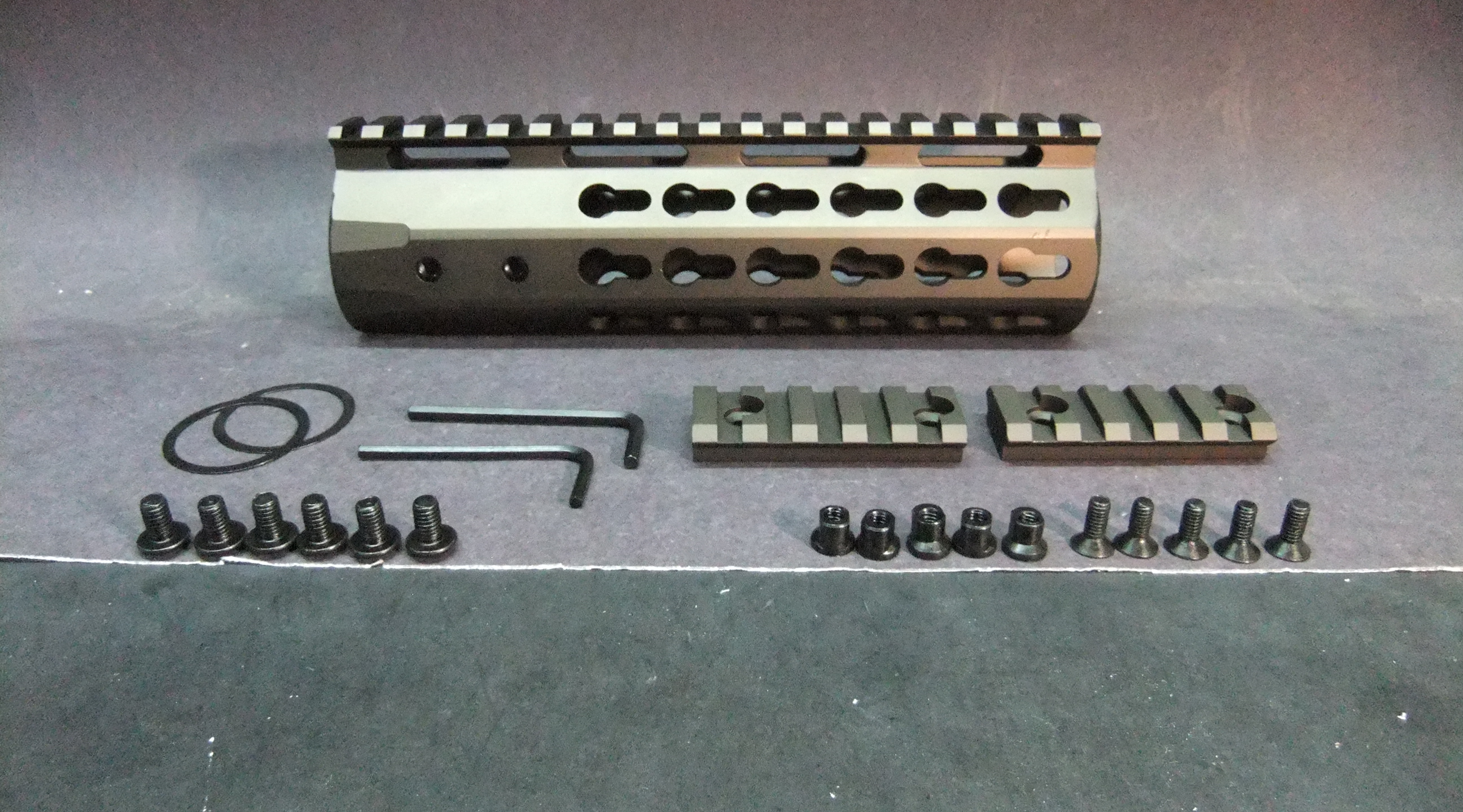 7″ Inch AR 15 Slim Burnt Bronze All Keymod Free Float Handguard Rail ...