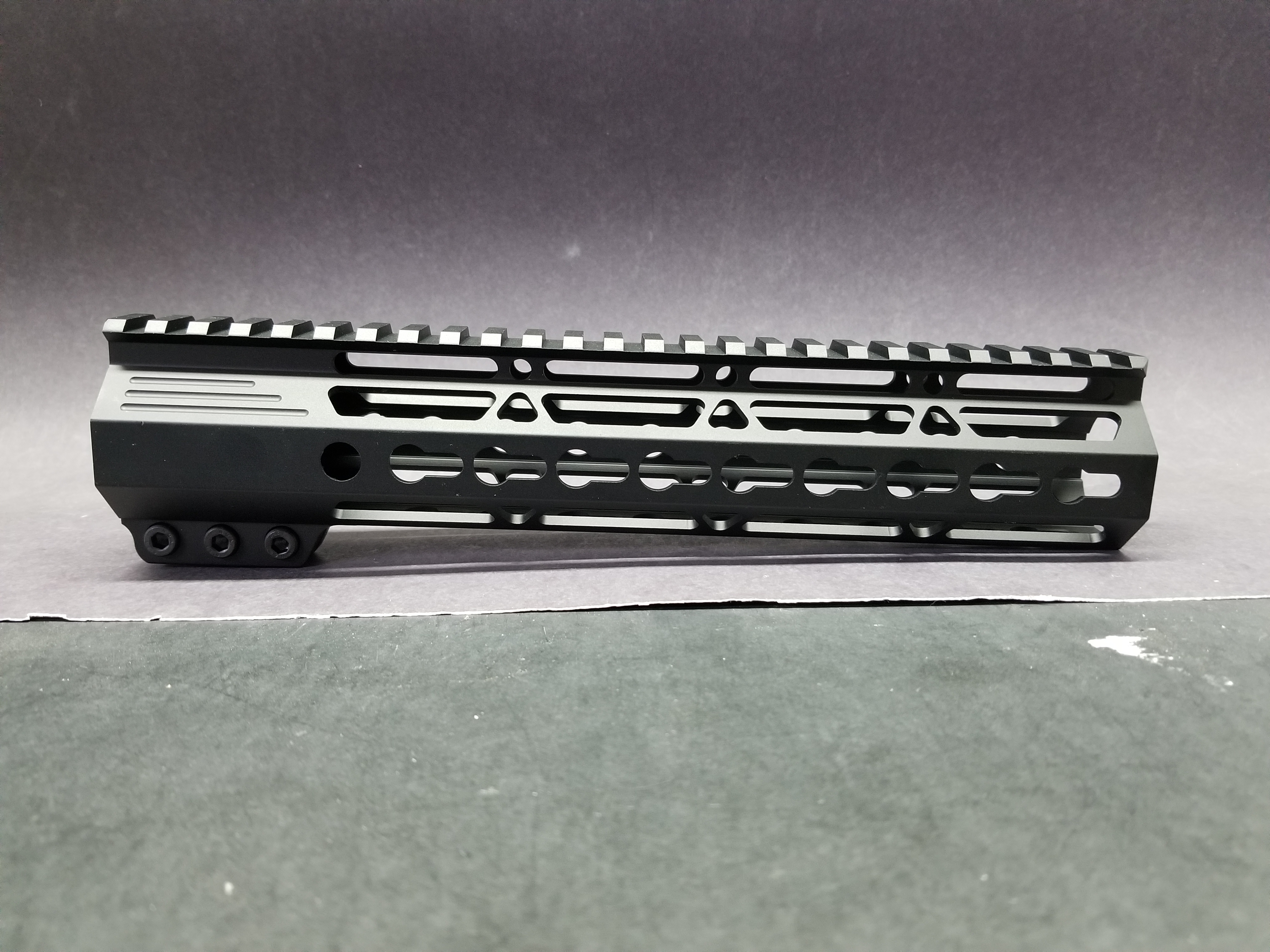 10″ Inch AR15 Ultra Light Slim Clamp Style Keymod Skeletal Black ...