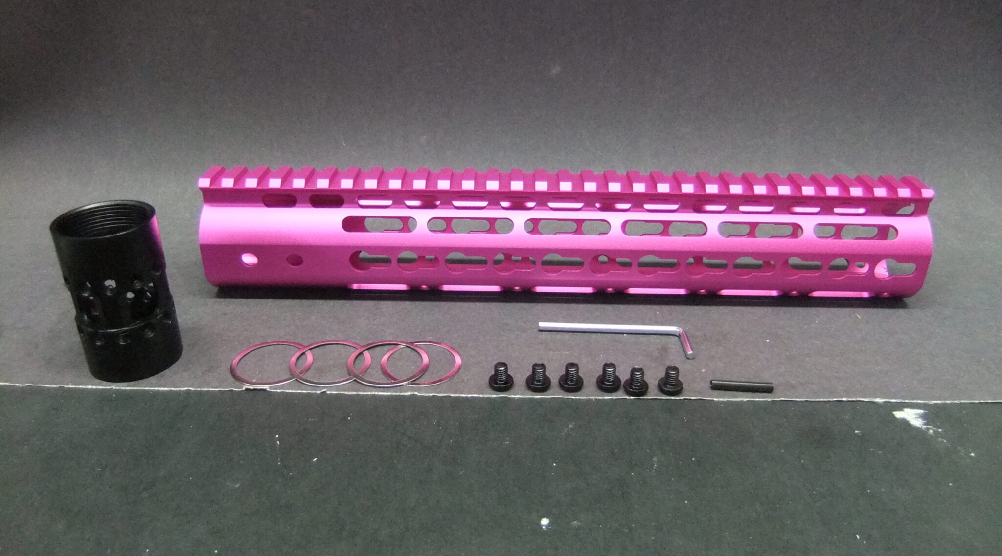 12" Inch AR15 AR-15 AR Ultra Light Slim Anodized HOT BARBIE PINK KEYMOD ...