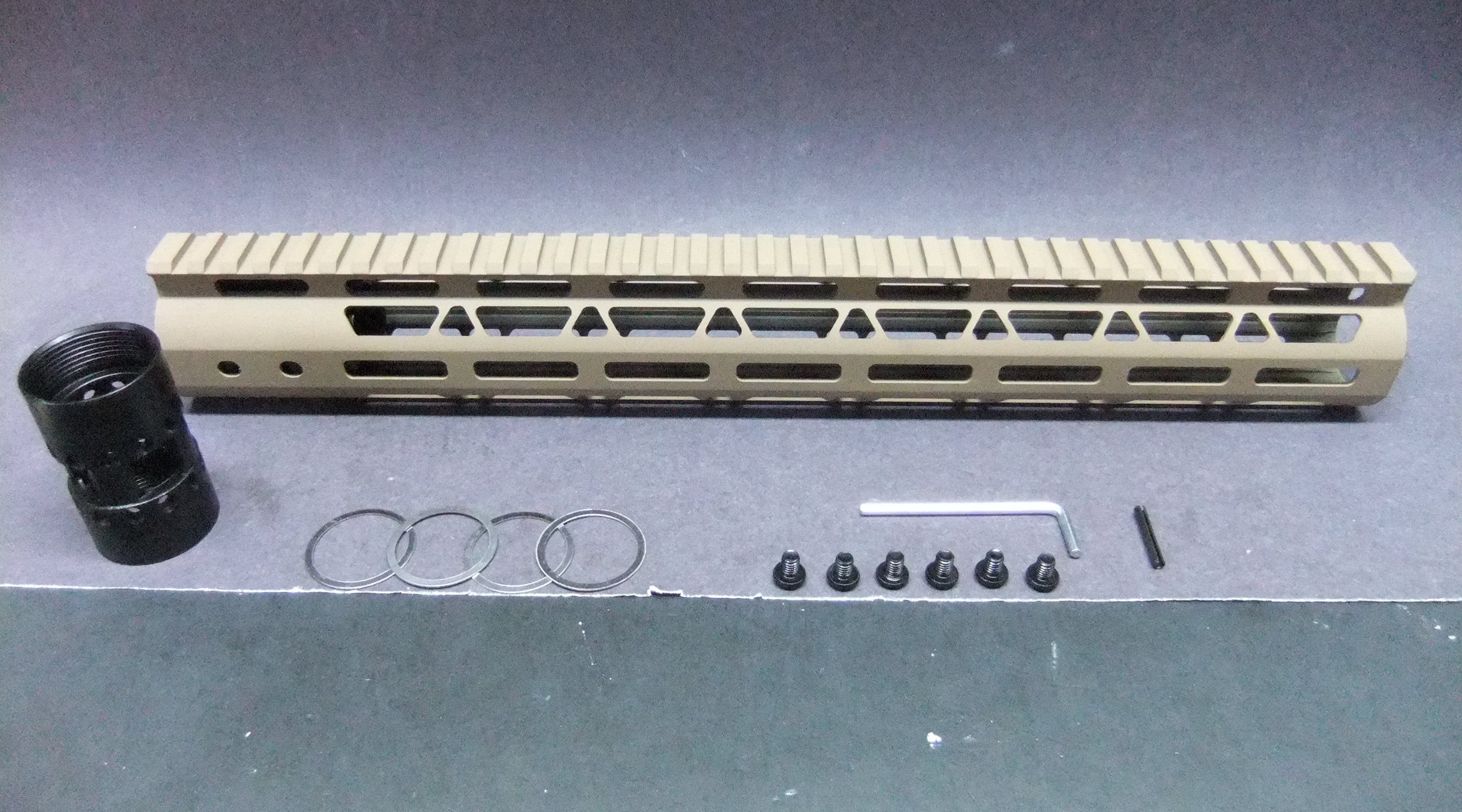 15″ Inch AR15 AR-15 AR Ultra Light Slim FDE Flat Dark Earth / TAN MLOK ...