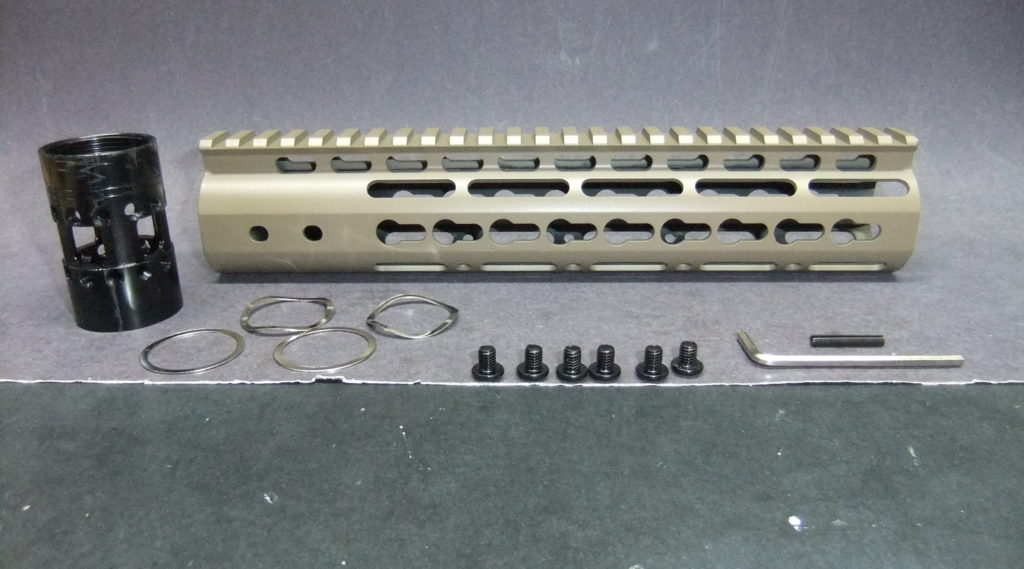 10" AR15 AR-15 AR Slim Hunting FDE Flat Dark Earth Desert Tan KEYMOD ...