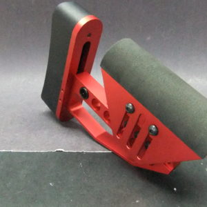 AR15 AR10 Tactical Red Aluminum Skeleton Minimalist Adjustable Butt ...