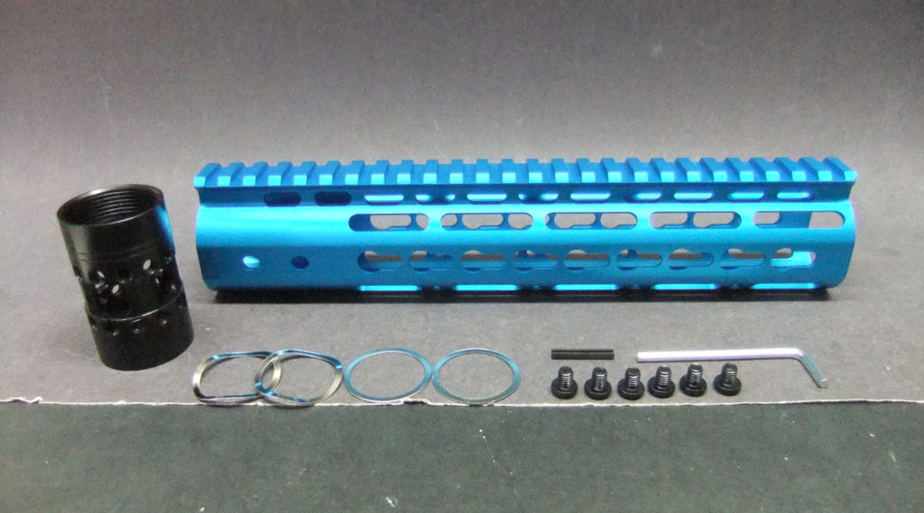 10" Inch AR15 AR-15 AR Ultra Light Slim Anodized LE Police BLUE KEYMOD ...