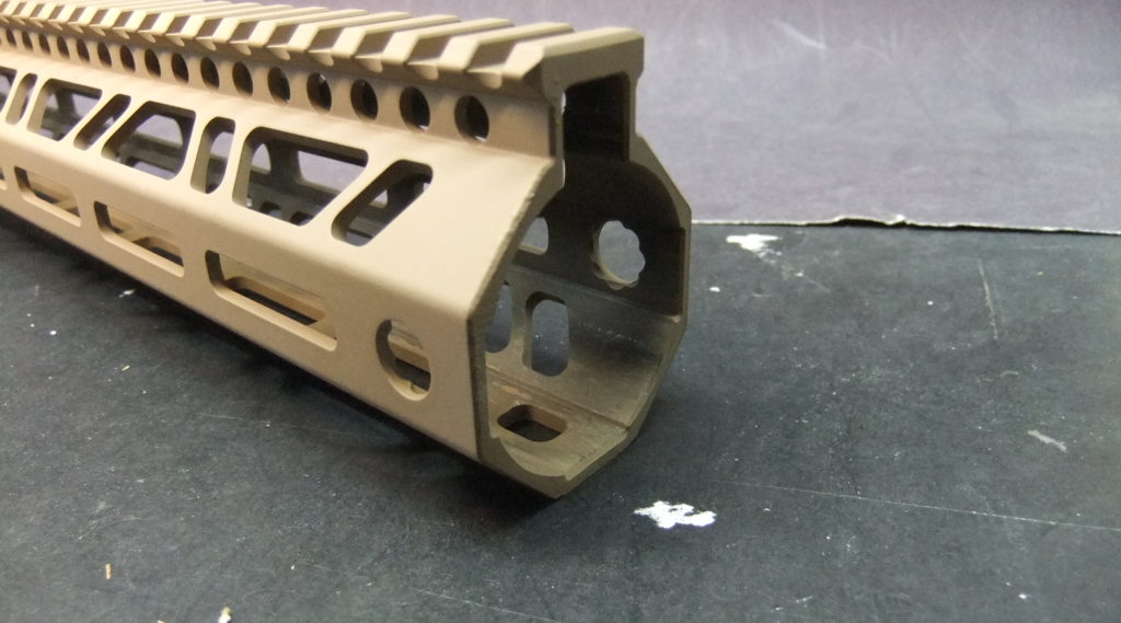 17" Inch AR10 .308 7.62 308 HIGH PROFILE Slim Clamp Style FDE Flat Dark ...