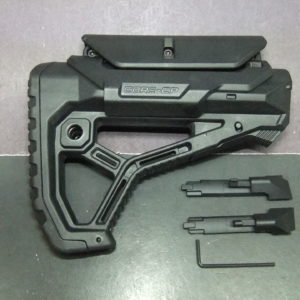 AR15 AR10 Tactical Red Aluminum Skeleton Minimalist Adjustable Butt ...