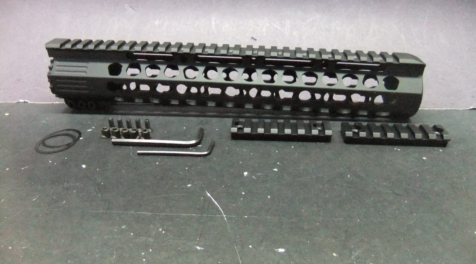 12" Inch AR15 AR Clamp Lightweight Slim Keymod Free Float Handguard ...