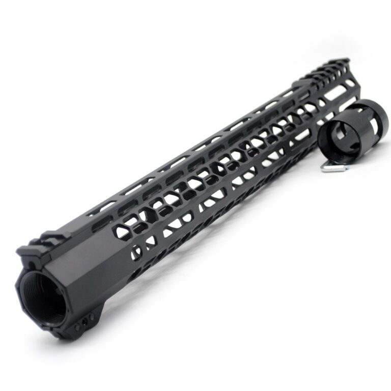 15" AR AR15 Slim Hybrid Split Top Slanted M-LOK MLOK Free Float ...