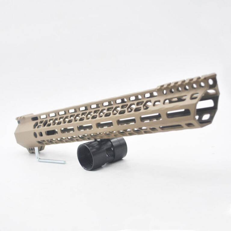 15" AR AR15 Slim Hybrid Split Top Slanted FDE Dark Earth M-LOK MLOK ...
