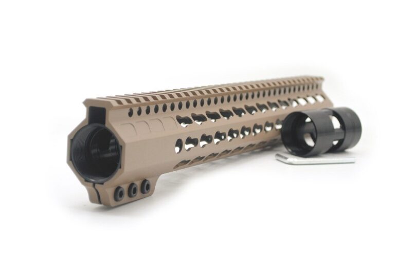 13.5" Inch AR15 CLAMP ALL Keymod Free Float Handguard Rail Grip - FDE ...