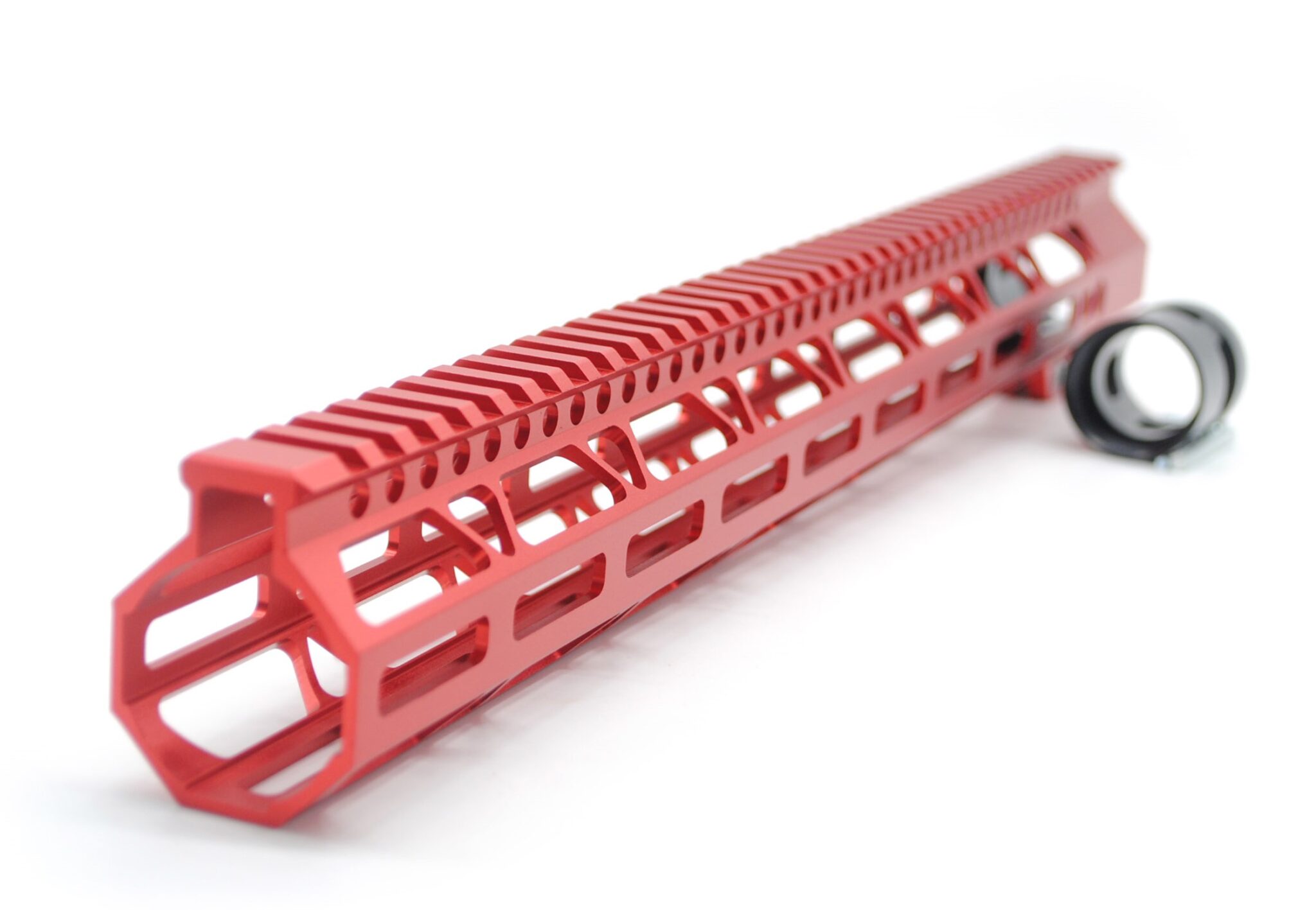 17" Inch AR15 .223 5.56 556 Ultra Light Slim Clamp Style RED Anodized ...