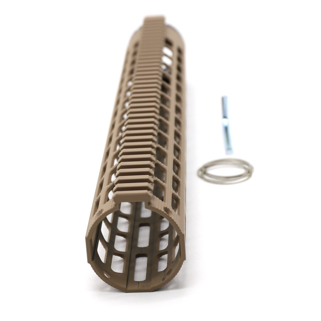 15" AR10 FDE Flat Dark Earth Tan LOW PROFILE MLOK MLOCK Free Float ...