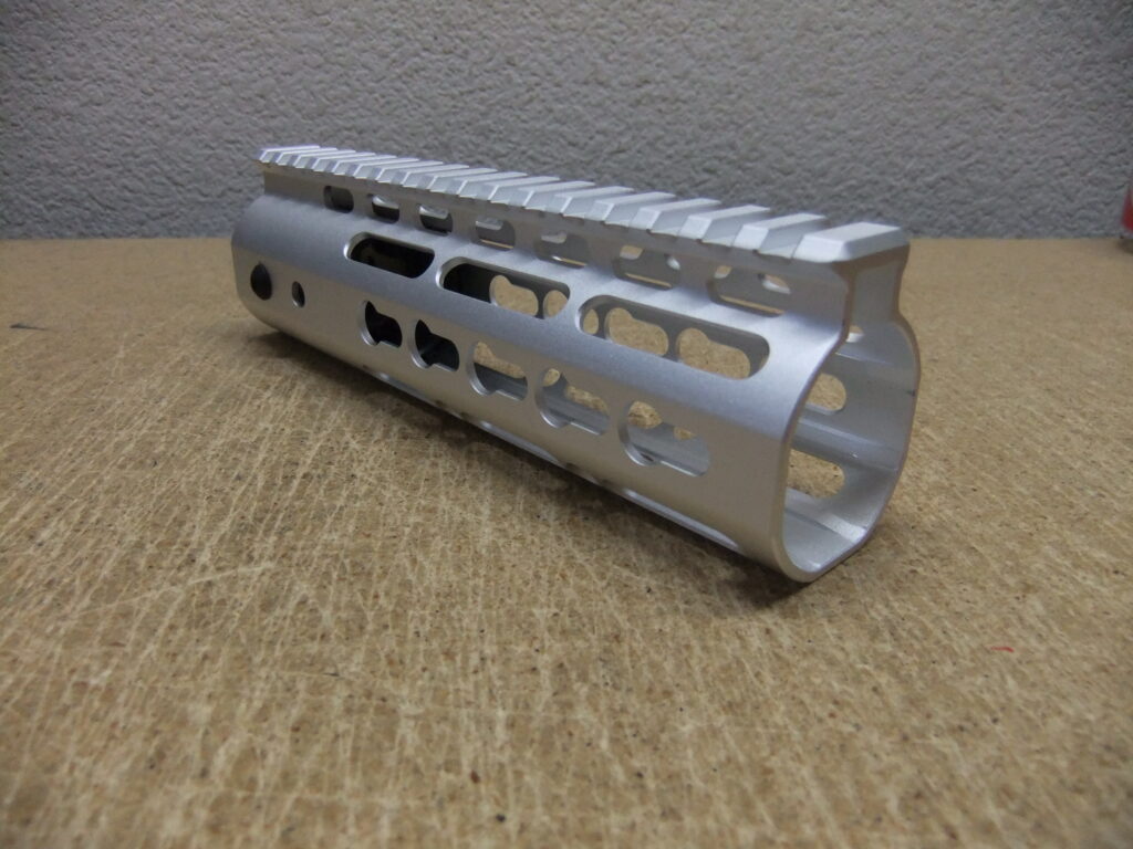 7" Inch AR15 AR-15 AR Ultra Light Slim BARE ALUMINUM KEYMOD Free Float ...