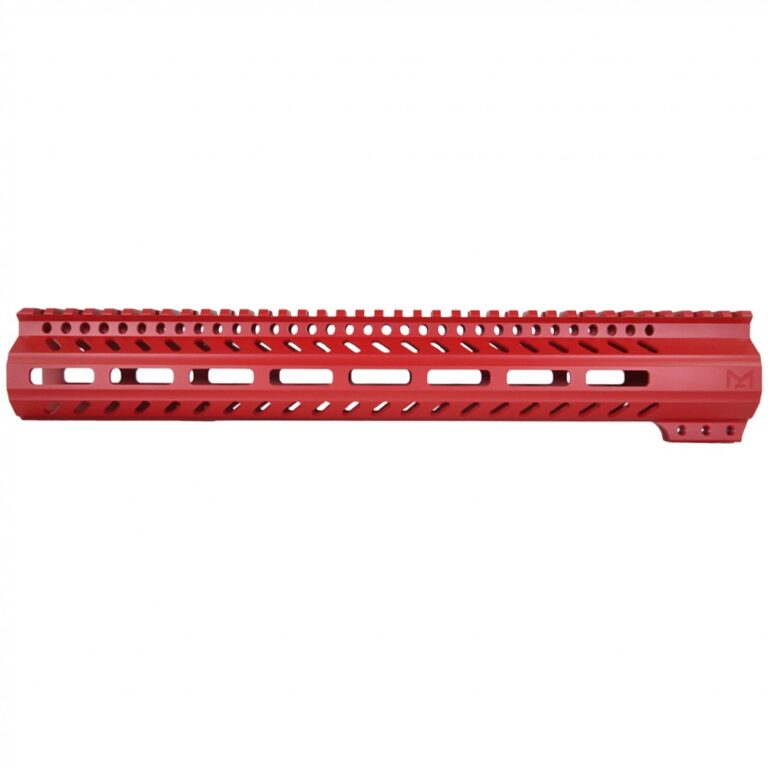 15" AR15 AR-15 AR MLOK M-LOK Slim Clamp CERAKOTE GOP Red Handguard Rail ...